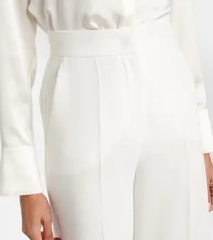 Max Mara Abetone High-rise Wide-leg Pants - Black