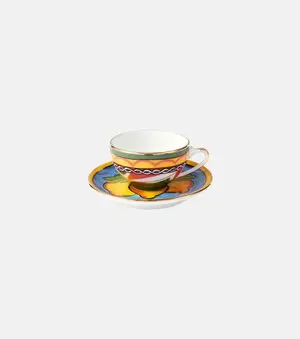 Dolce & Gabbana Porcelain Espresso Cup And Saucer Set - Multicoloured