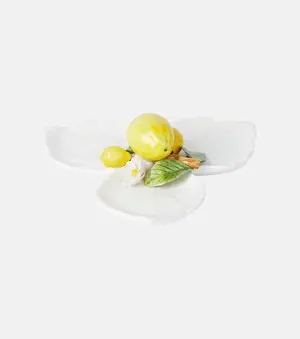 LES-OTTOMANS Lemon Ceramic Tray - Multicoloured