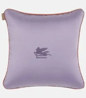 Etro Maranta Paisley Cotton Cushion - Multicoloured