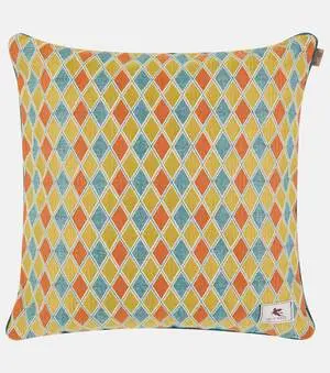 Etro Jacquard Cushion - Orange