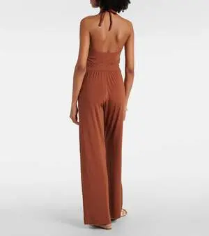 Max Mara Parsec Halterneck Jumpsuit - Brown