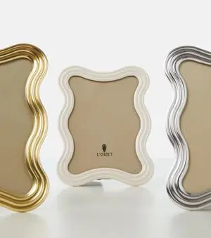 L'Objet Ripple Platinum-plated Picture Frame