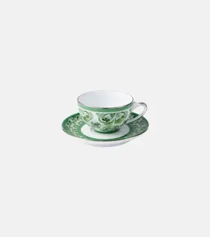 Dolce & Gabbana Majolica Espresso Cup And Saucer Set - Green