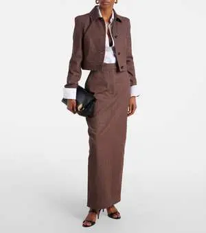 Max Mara Carpa Cropped Jacket - Brown
