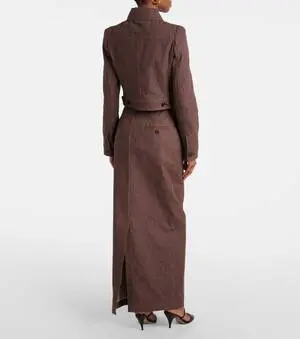 Max Mara Carpa Cropped Jacket - Brown