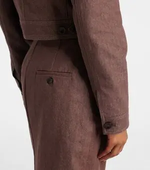 Max Mara Carpa Cropped Jacket - Brown