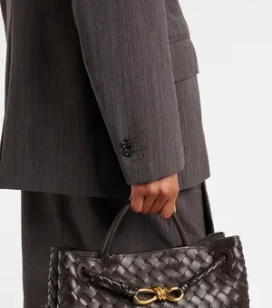 Bottega Veneta Striped Wool Blazer - Grey