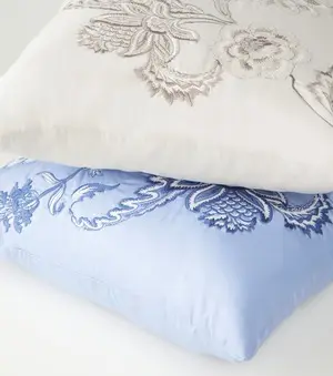 Etro Bloom Embroidered Cotton Cushion - Neutrals