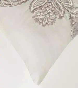 Etro Bloom Embroidered Cotton Cushion - Neutrals