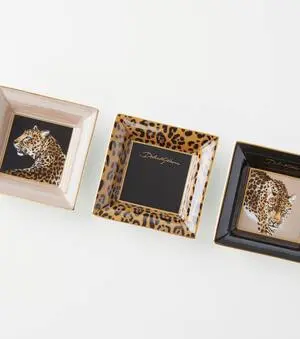 Dolce & Gabbana Leopardo Set Of 3 Decorative Trays