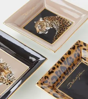 Dolce & Gabbana Leopardo Set Of 3 Decorative Trays