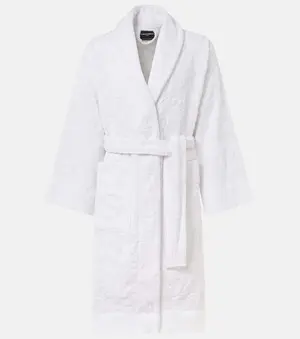Dolce & Gabbana Dg Cotton Terry Bathrobe - White