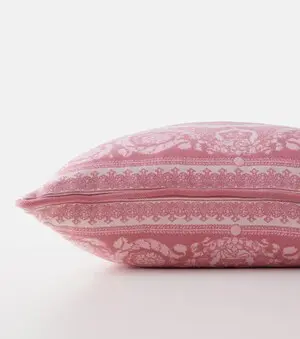 Versace Crete De Fleur Wool And Cashmere Cushion - Pink