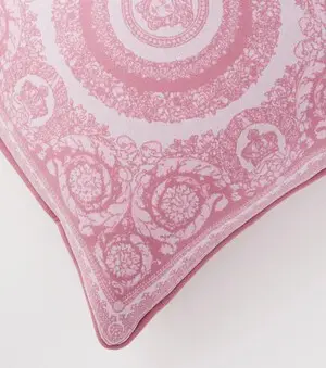 Versace Crete De Fleur Wool And Cashmere Cushion - Pink