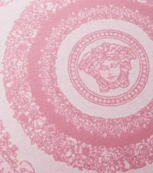Versace Crete De Fleur Wool And Cashmere Cushion - Pink