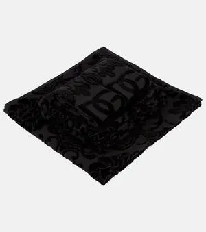 Dolce & Gabbana Set Of 5 Jacquard Cotton Terry Towels - Black