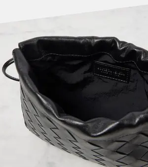 Bottega Veneta Small Leather Crossbody Bag - Black
