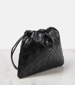 Bottega Veneta Small Leather Crossbody Bag - Black