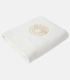 Versace Medusa Gala Cotton Terry Bath Mat - White
