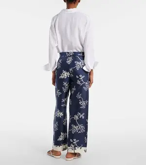 Max Mara Cinzia Wide-leg Silk Pants