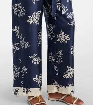 Max Mara Cinzia Wide-leg Silk Pants