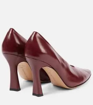 Bottega Veneta Sofia 90 Leather Pumps - Burgundy