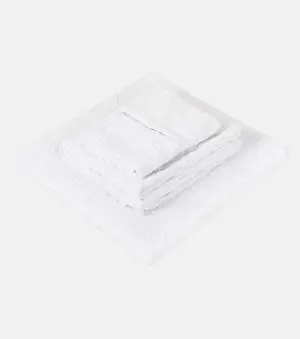 Dolce & Gabbana Set Of 5 Jacquard Cotton Terry Towels White