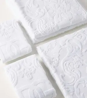 Dolce & Gabbana Set Of 5 Jacquard Cotton Terry Towels - White