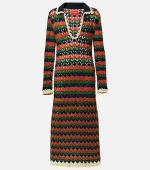 La DoubleJ Perry Crochet Cotton Polo Dress - Multicoloured