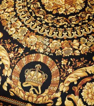 Versace Barocco Silk Cushion - White