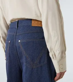 Bottega Veneta Wool And Cotton Drill Wide-leg Pants