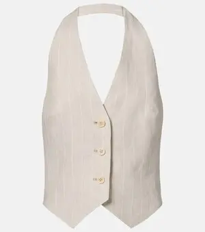 Max Mara Sauro Linen Vest - White