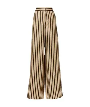 Max Mara Cestino Linen-blend Palazzo Pants - Beige
