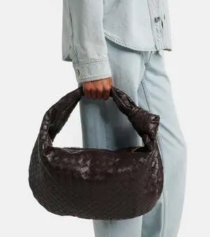 Bottega Veneta Jodie Intrecciato Leather Tote Bag - Brown