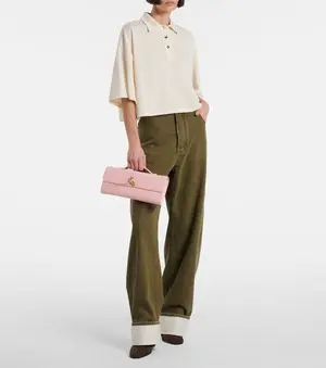 Bottega Veneta Cropped Cotton Polo Shirt