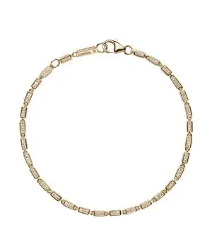 SUZANNE KALAN Block-chain Mini 18kt Diamond Bracelet - Gold