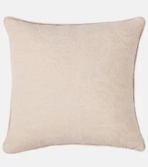Versace Barocco Embroidered Cotton-blend Cushion