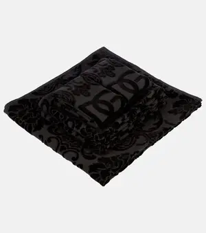 Dolce & Gabbana Set Of 5 Jacquard Cotton Terry Towels - Black