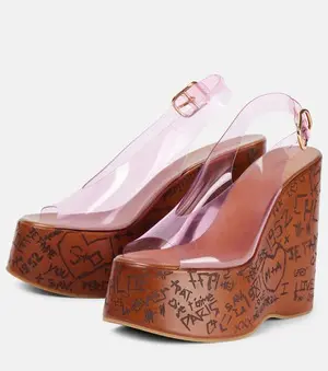 Chloé Maxime Pvc Slingback Wedge Sandals