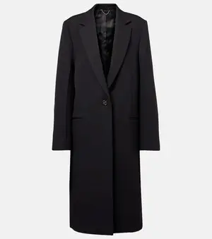 TOTEME Wool-blend Canvas Coat - Black