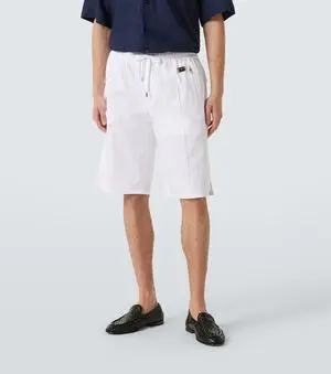 Dolce & Gabbana Cotton Gabardine Bermuda Shorts - White