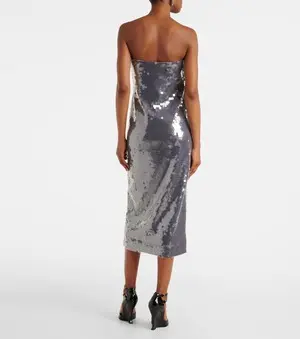 Sportmax Sequined Jersey Midi Dress