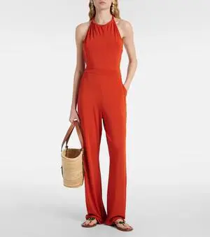 Max Mara Parsec Halterneck Jumpsuit - Orange