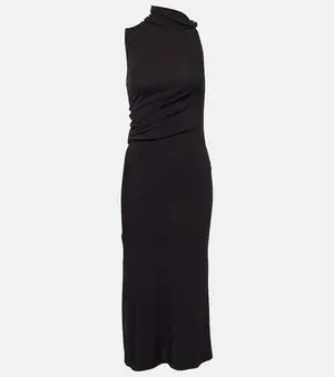 COURREGES Draped Maxi Dress - Black
