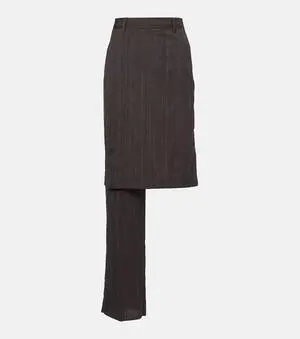 Bottega Veneta Striped Wool Skirt Pants
