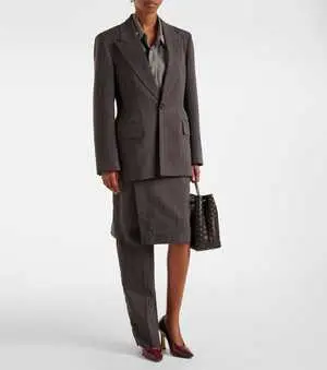 Bottega Veneta Striped Wool Skirt Pants