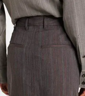 Bottega Veneta Striped Wool Skirt Pants