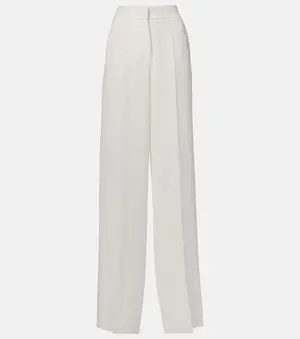 Max Mara Abetone High-rise Wide-leg Pants - Black