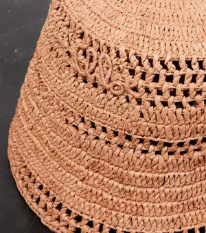 Chloé Raffia Bucket Hat - Pink
